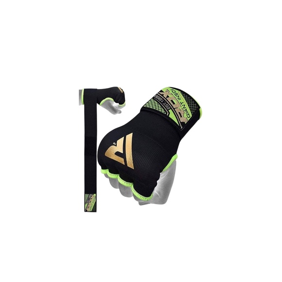 Accessories | Rdx Giant Inside Black Green Boxing Hand Wraps Velcro ...